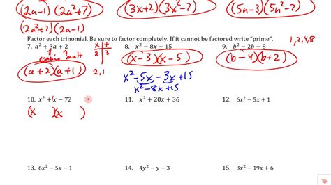 Factoring Radicals Worksheet