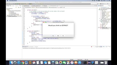 Recreating The Twenty Questions Game In Java With A Swing Ui Youtube