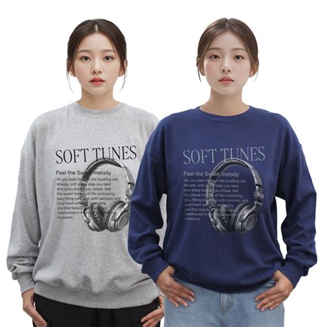 사라걸스 헤드셋 맨투맨 국내생산 여성 여자 남여공용 빅사이즈 특양면 기모 옵션선택 티셔츠 남성 남자