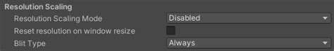 Unity Manual Android Player Settings