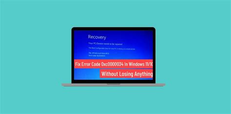 How To Fix Missing Bcd File Error 0xc0000034 In Windows 11