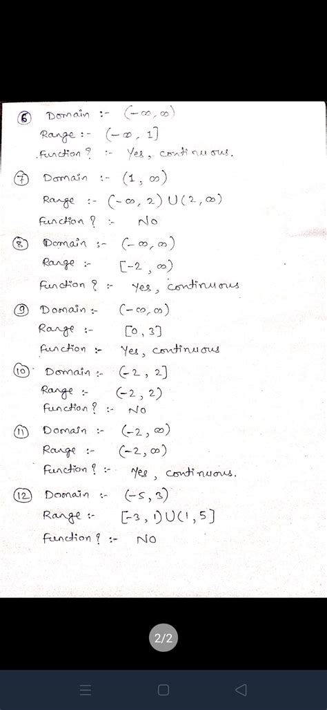 [solved] only interval notation please domain and range worksheet 2