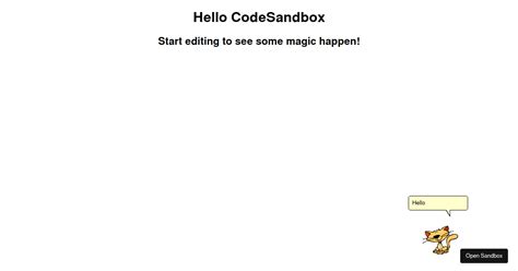 Clippy React Codesandbox
