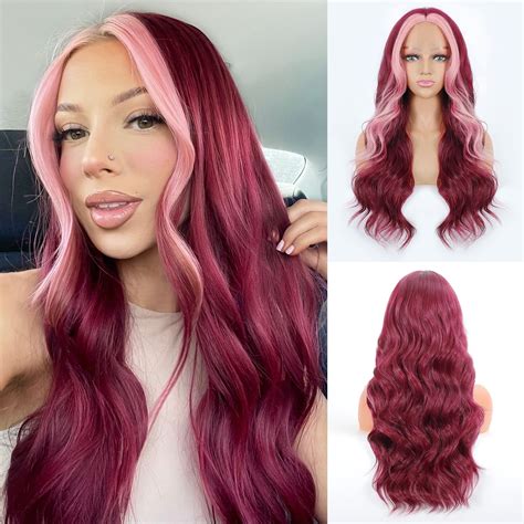 Pink Highlights In Red Hair
