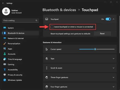 how to disable or enable touchpad on laptop