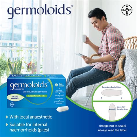 Germoloids Suppositories For Haemorrhoids Piles Treatment With