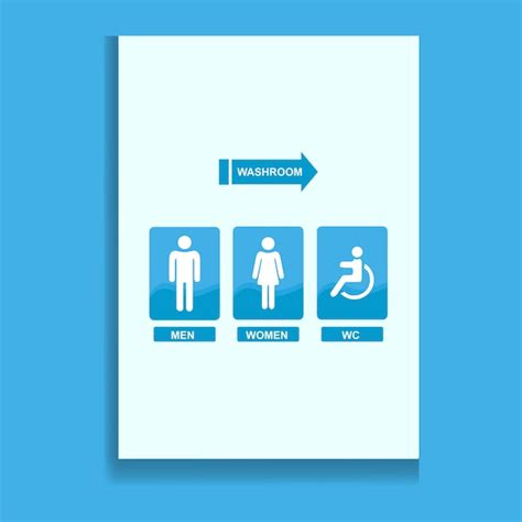 화장실 아이콘입니다 남자 여자 핸디캡 화장실 공공 장소의 욕실 탐색 벡터 프리미엄 벡터