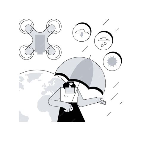 Premium Vector Meteorology Drones Abstract Concept Vector Illustration