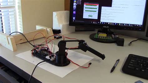 3 d printed arduino microservo robot arm with python gui youtube