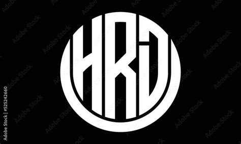 Hrd Shield In Circle Logo Design Vector Template Letter Mark Wordmark