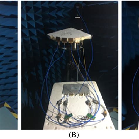 1×4 conformal array mounted on a cylindrical configuration with radius