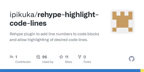 Github Ipikukarehype Highlight Code Lines Rehype Plugin To Add Line Numbers To Code Blocks