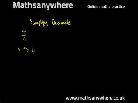 How To Simplify Decimals YouTube