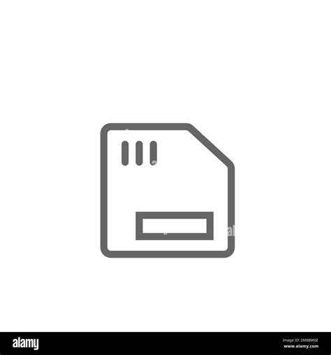 Sim Card Line Icon Graphics Resource Template Vector Illustration
