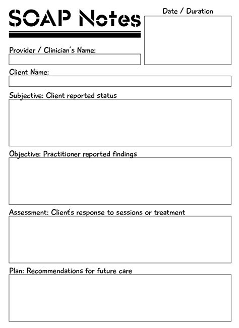 Np Soap Note Template