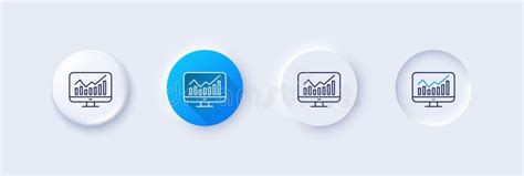 Statistics Line Icon Data Analysis Sign Line Icons Vector Stock Vector Illustration Of