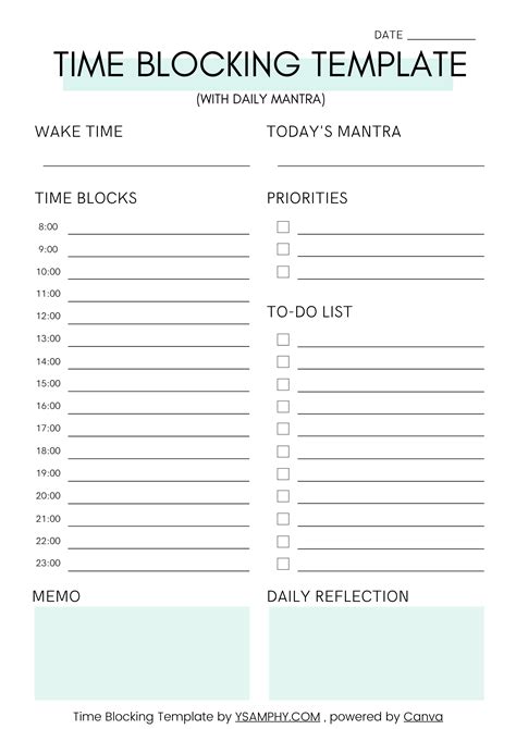 Ten Time Blocking Templates Free Printable Downloads Y Samphy Fillable Form 2025