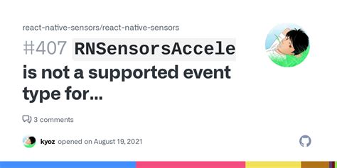 Rnsensorsaccelerometer Is Not A Supported Event Type For Rnsensorsaccelerometer Issue