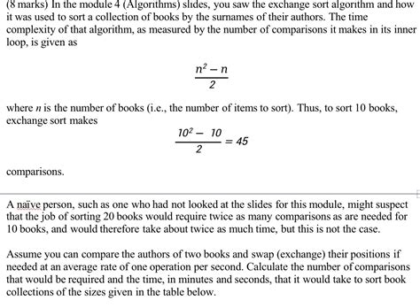 Solved 8 Marks In The Module 4 Algorithms Slides You Chegg Com