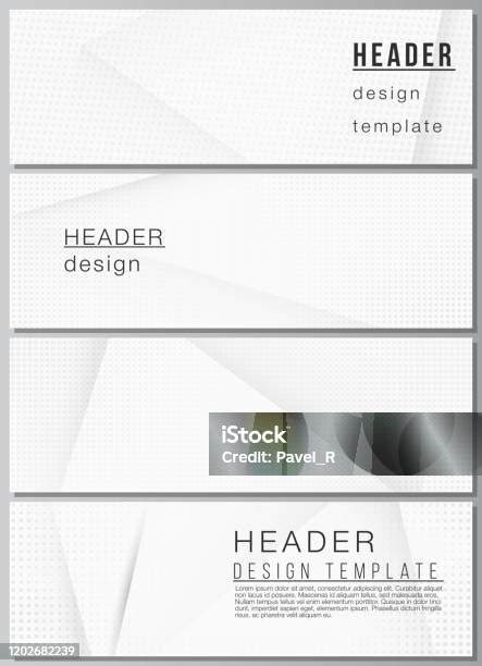 헤더의 벡터 레이아웃 웹 사이트 바닥글 디자인 수평 전단지 디자인 웹 사이트 헤더 배경에 대한 배너 디자인 템플릿 회색 점선