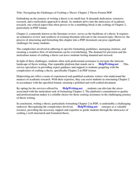 Chapter 2 Thesis Format Pdf Download Free Pdf Thesis Computing