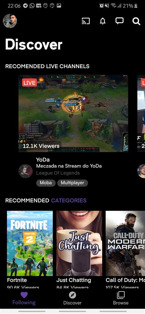 Github Fluttership Twitch Clone Flutter Twitch Stream Platform App Clone