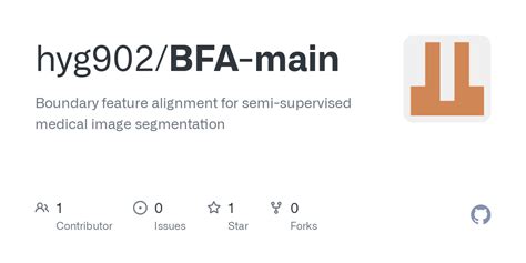 Github Hyg902 Bfa Main Boundary Feature Alignment For Semi Supervised Medical Image Segmentation