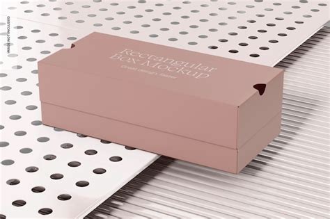 Premium Psd Rectangular Box With Panel Mockup
