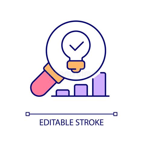 Idea Generation Process RGB Color Icon Stock Vector Illustration Of Light Bulb