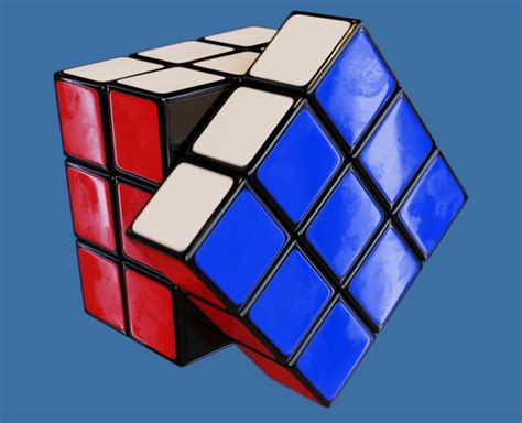 Realistic Rubiks Cube Flippednormals