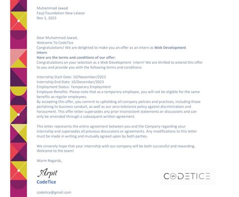 Muhammad Jawad On Linkedin Got The Internship From Codetice😁