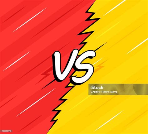Vs입니다 대 배경 만화 스타일 디자인 싸움 벡터 일러스트 레이 션 개념에 대한 스톡 벡터 아트 및 기타 이미지 개념 경기 스포츠 경외감 Istock