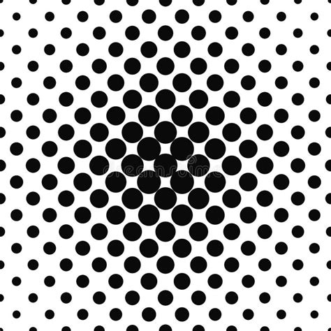 Simple Monochrome Repeating Dotted Pattern Stock Vector Illustration