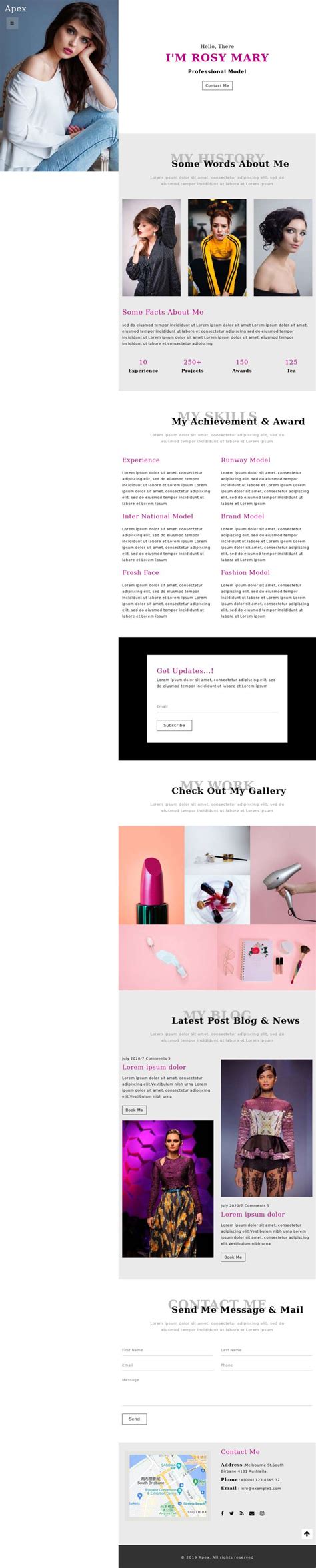 创意设计html个人博客网站模板 17素材网