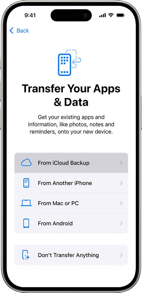 An Iphone Showing The Apps Data Screen With Restore From Icloud