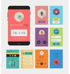 Calendar Mobile Apptasks Ui Ux Design Mockup Vector Image
