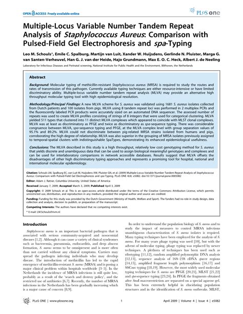 pdf multiple locus variable number tandem repeat analysis of