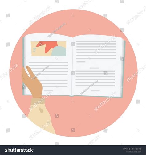 Vector Illustration Hand Open Book Back Stock Vector Royalty Free 2206911695 Shutterstock