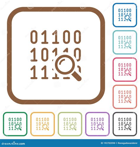 Code Analysis Simple Icons Stock Illustration Illustration Of Software