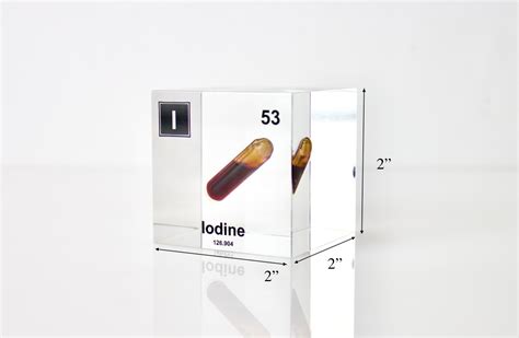 Iodine Element Cube Engineered Labs