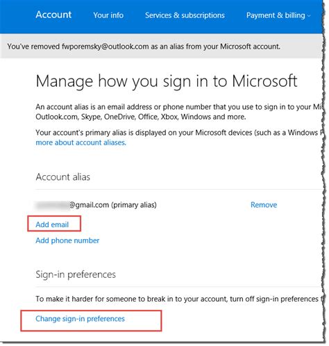 Add An Alias To An Outlook Com Account Outlook Tips