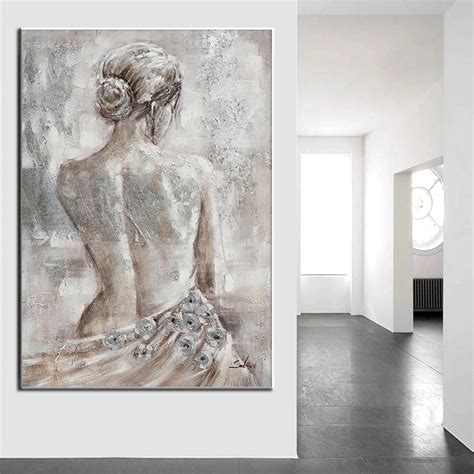 Abstracto Sexy Nude Senhora Flor Mulher Figura Cartazes E Impress Es Sobre Tela Imagem Pintura A