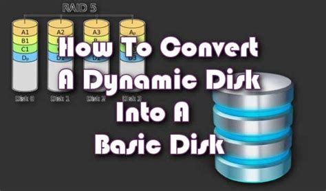 how to convert a dynamic disk into a basic disk