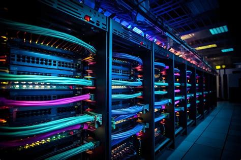 Premium Photo Patch Panel In Data Center Close Up Photo