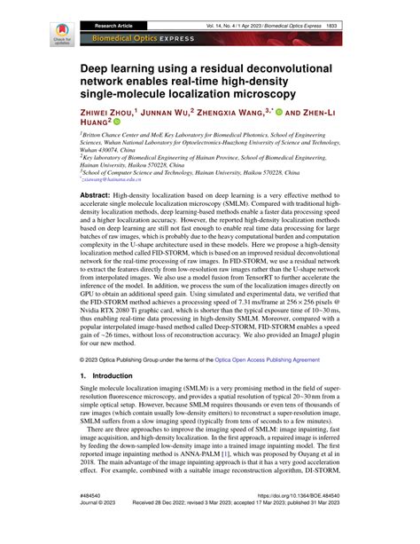 Pdf Deep Learning Using A Residual Deconvolutional Network Enables