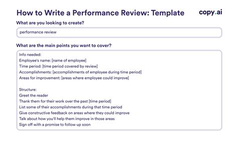 Performance Review Templates How To Write And Examples