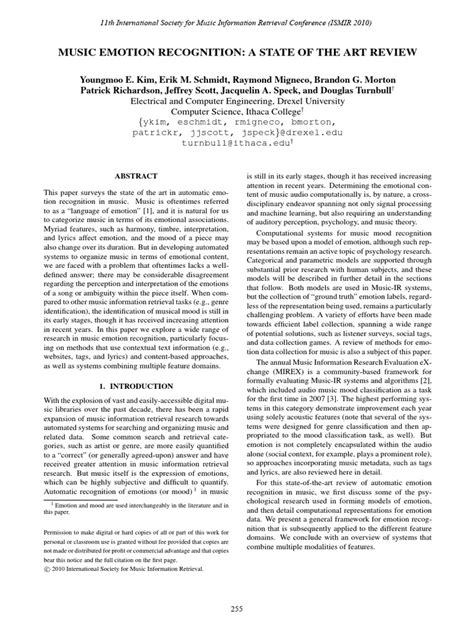 Music Emotion Recognition Pdf Emotions Annotation