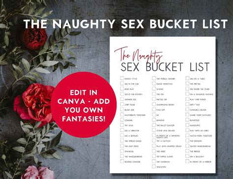 Sex Bucket List Sex Challenge Printable Sex Game Etsy