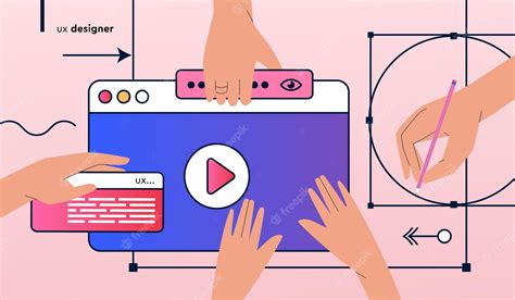 Premium Vector Hands Working On Website Or App Ui Ux Design And Programming Vector Image