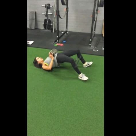 Weighted Glute Bridge Exercise How To Workout Trainer By Skimble